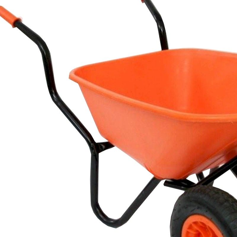 Bullbarrow Bronco Duo Orange Wheelbarrow - One Garden