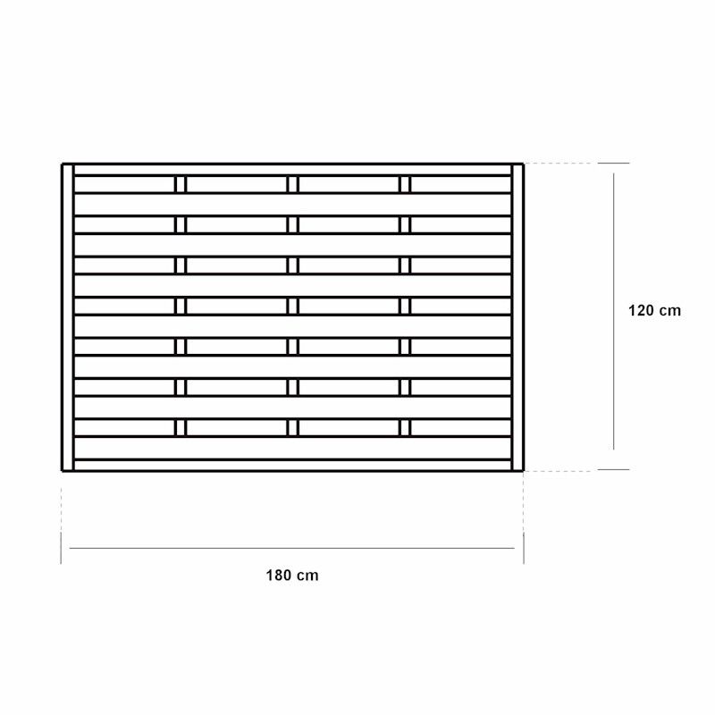 Grange Elite Esprit Square Fence Panel 1.2m - One Garden