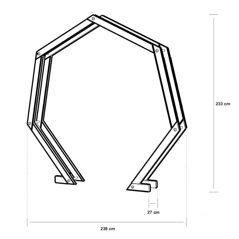 Grange Hexagon Moon Gate - One Garden