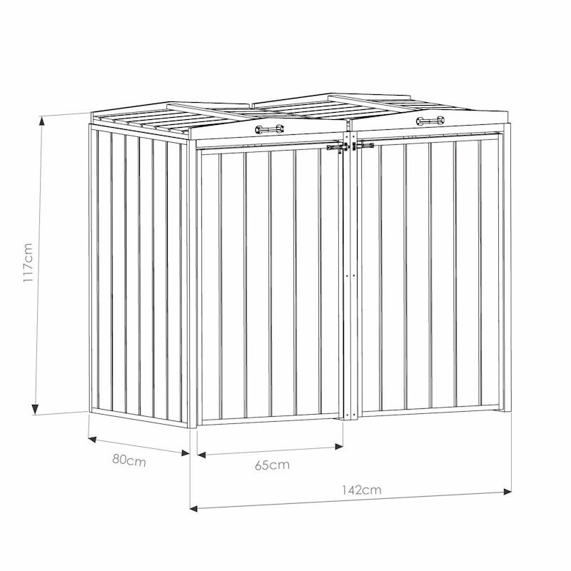 Mercia Premium Double Bin Store - One Garden