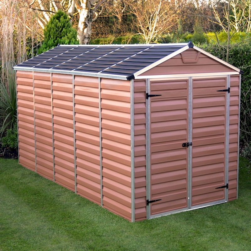 Palram - Canopia Skylight Amber Plastic Shed 6x12 - One Garden