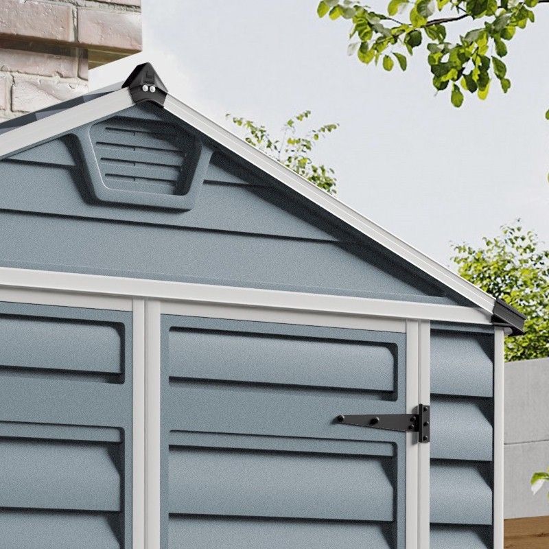 Palram - Canopia Skylight Dark Grey Plastic Shed 6x12 - One Garden