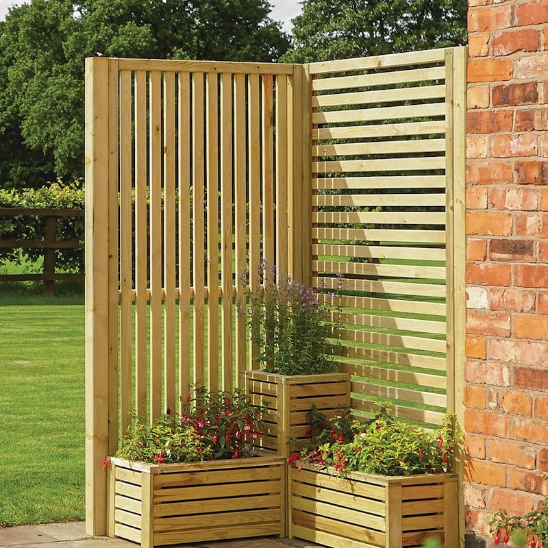 Rowlinson Garden Creations Horizontal Slat Screen - 2 Pack - One Garden