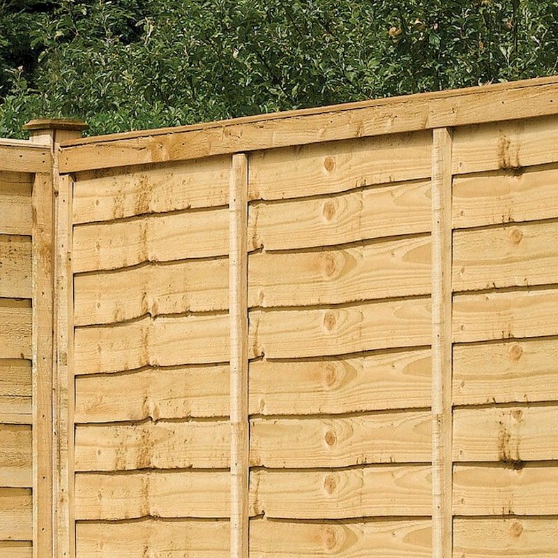 Rowlinson Traditional Lap Panel Pressure Treated 3ft x 6ft - One Garden