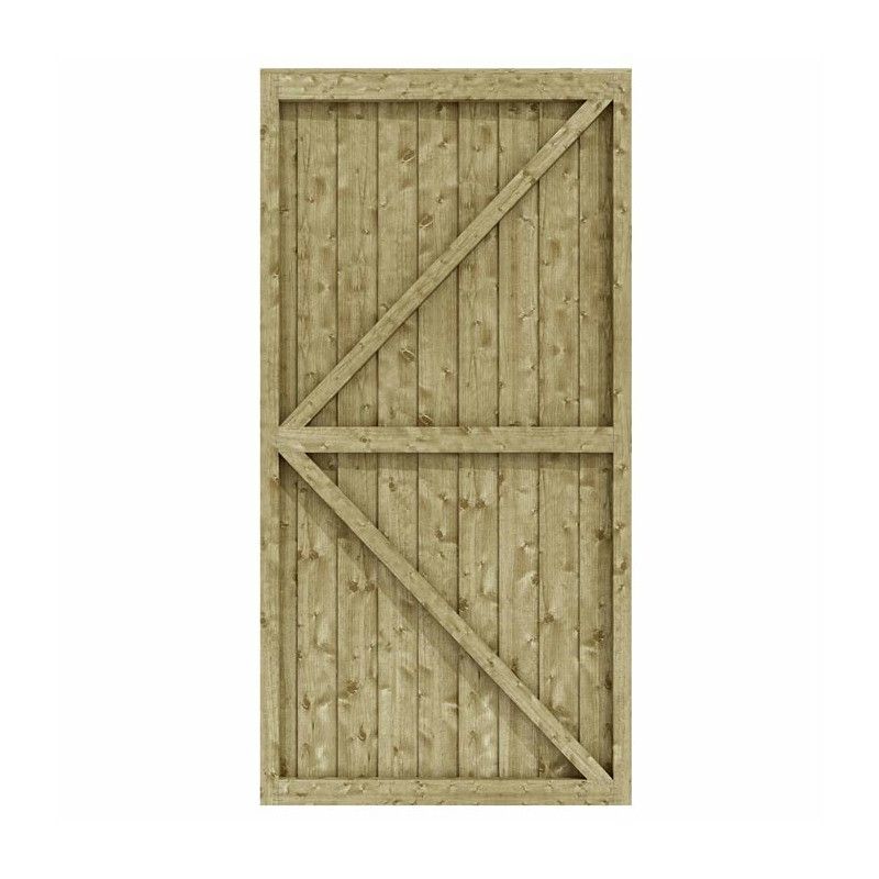 Rowlinson Vertical Board Gate Pressure Treated 6ft x 3ft - One Garden