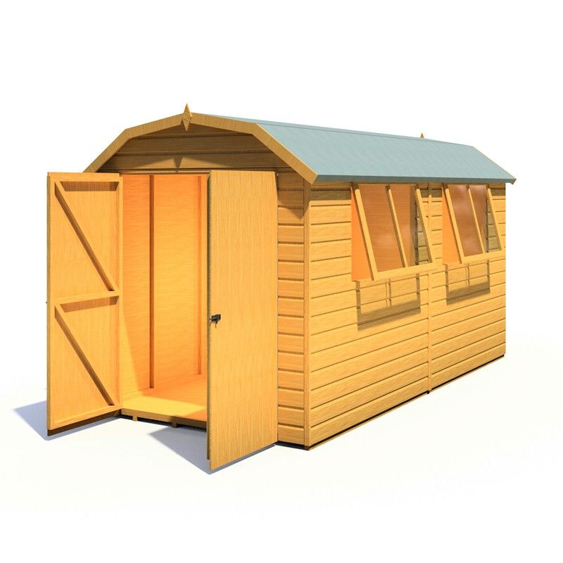 Shire Barn Shed 12x6 with Double Doors - One Garden