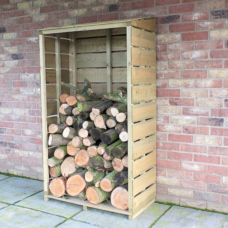 Shire Tall Wall Log Store - One Garden