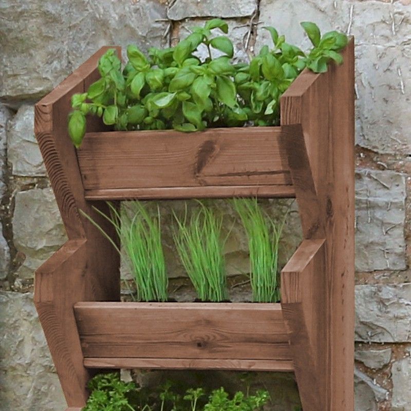 Zest Tall Vertical Herb Stand - Brown - One Garden