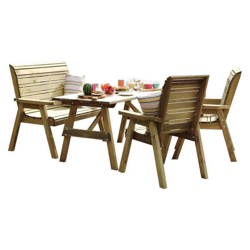 Zest Freya 4-Seater Dining Set - One Garden