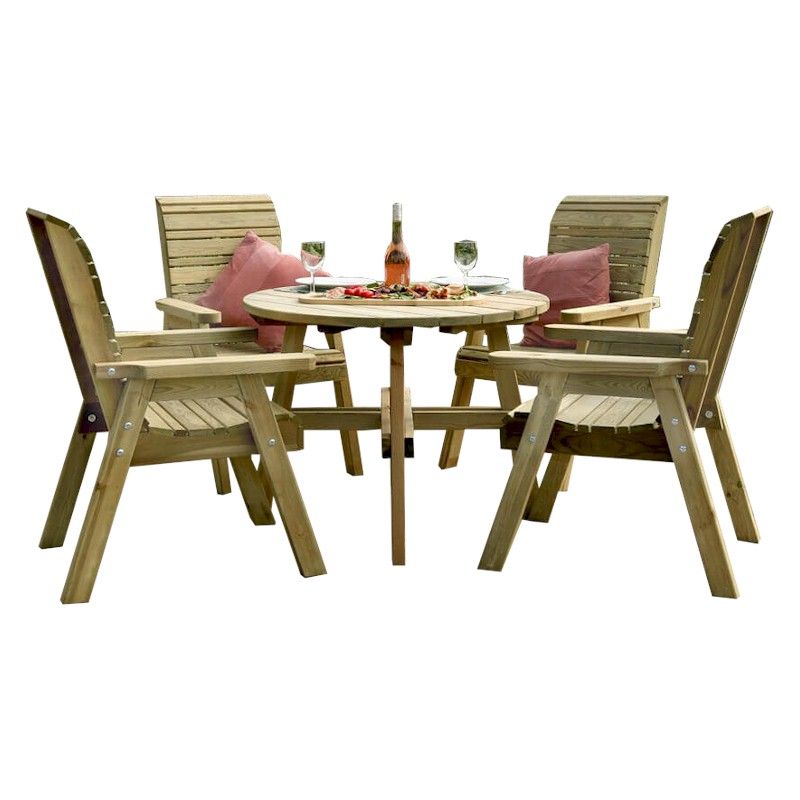 Zest Freya Round Dining Set - One Garden
