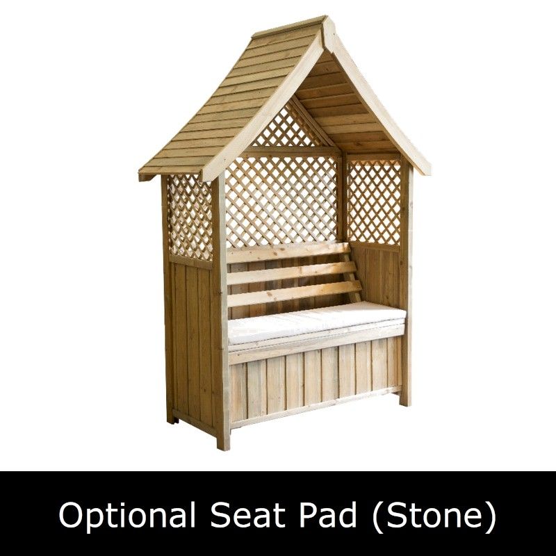 Zest Norfolk Arbour with Storage Box - One Garden