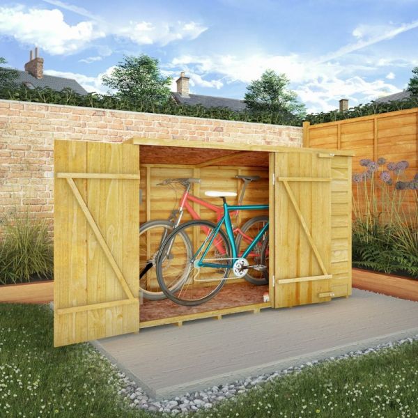 Mercia Overlap Pent Bike Store 4x6 - One Garden