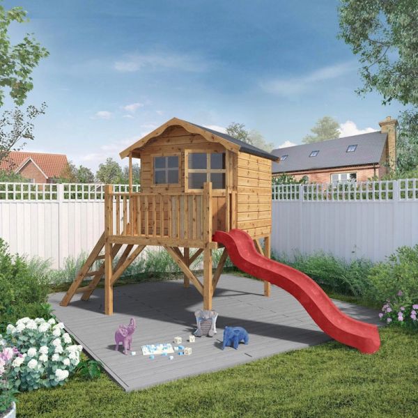 Mercia Poppy Tower Slide Playhouse - One Garden