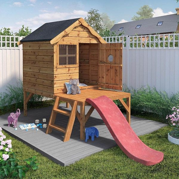 Mercia Snug Tower Slide Playhouse - One Garden