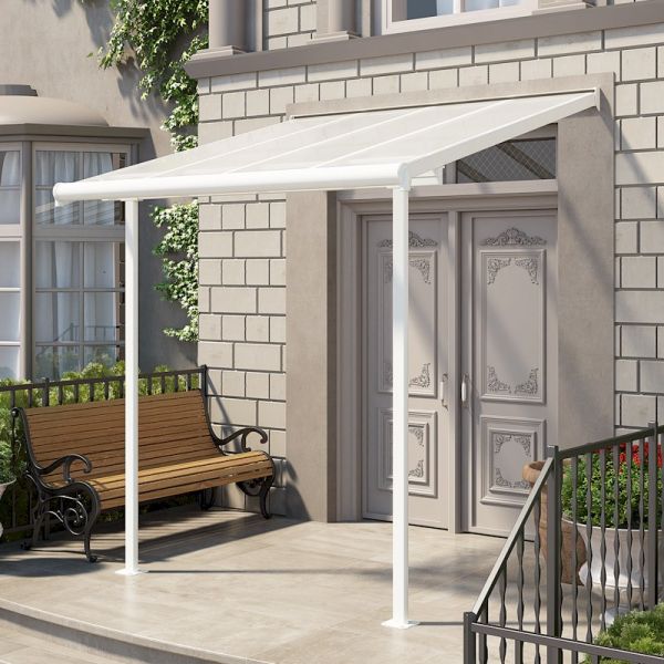 Palram - Canopia Sierra Patio Cover 2.3m x 2.3m White Clear - One Garden