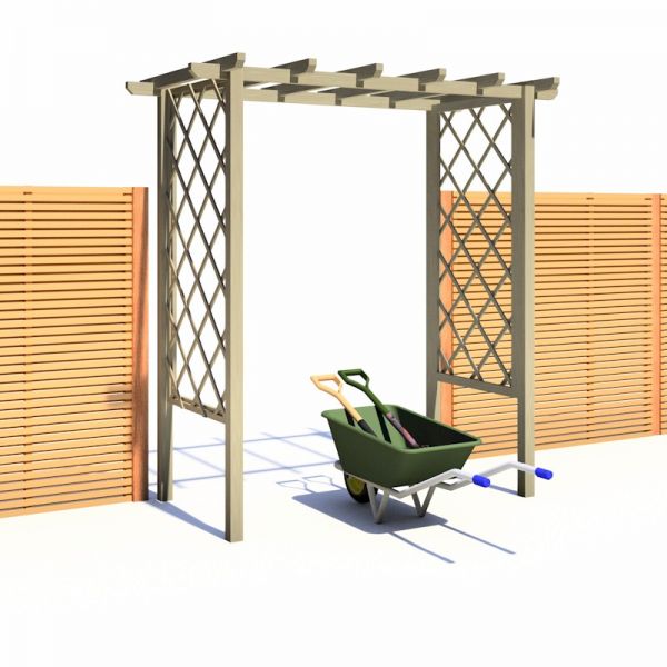 Shire Arch Trellis Pergola 6x3 - One Garden